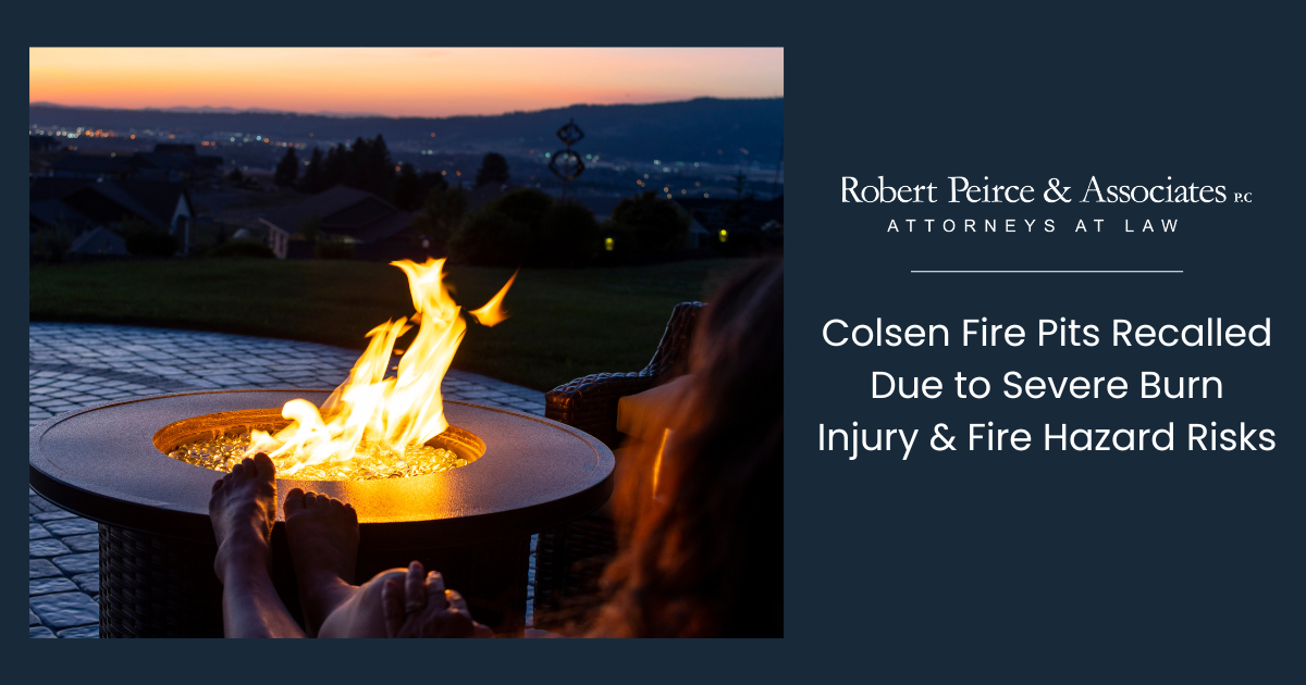 Colsen Fire Pits Recalled Due to Severe Burn Injury & Fire Hazard Risks